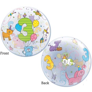 3rd Birthday Bubble Balloon: Party at Lewis Elegant Party Supplies ...