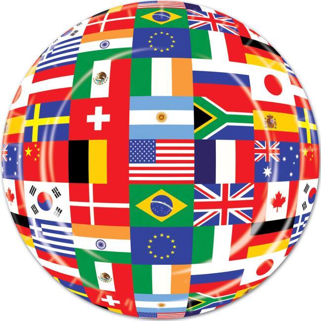 International Flags 9-inch Plates: Party at Lewis Elegant Party ...