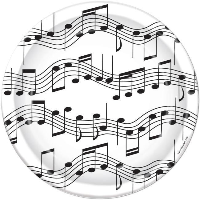 Musical Notes 9-inch Plates: Party at Lewis Elegant Party Supplies ...