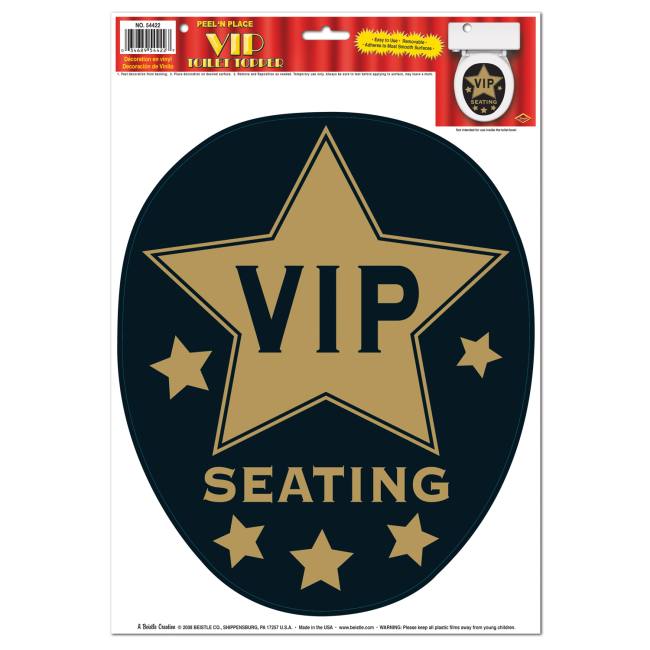 VIP Toilet Topper: Party at Lewis Elegant Party Supplies, Plastic ...