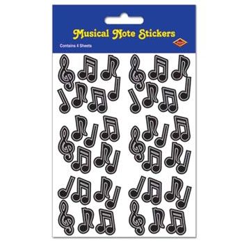 Musical Notes Stickers: Party at Lewis Elegant Party Supplies, Plastic ...