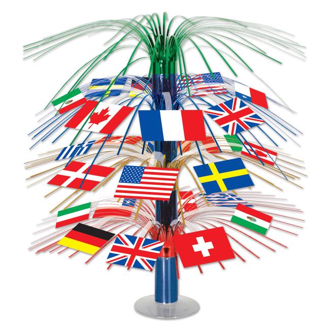 International Flag Cascade Centerpiece: Party at Lewis Elegant Party ...