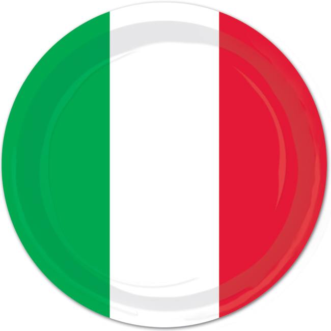 Red, White & Green 9-inch Plates: Party at Lewis Elegant Party Supplies ...