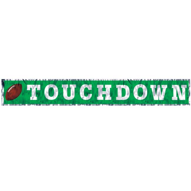 Metallic Touchdown Football Fringe Banner: Party at Lewis Elegant Party ...