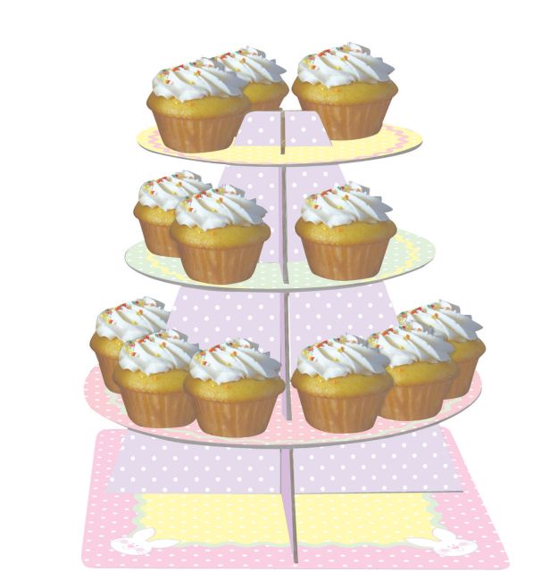 Dot, Stripes & Bunnies Tiered Cupcake Server: Party at Lewis Elegant ...