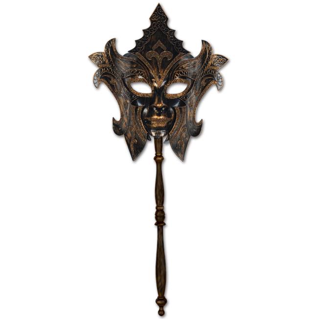 Glittered Mask with Stick #4: Party at Lewis Elegant Party Supplies ...