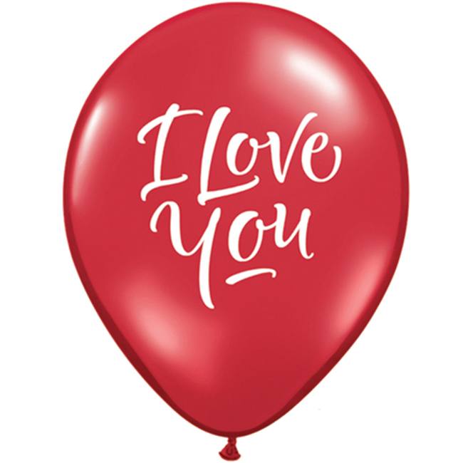 I love You Ruby Red Qualatex Latex Balloons: Party at Lewis Elegant ...