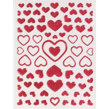 Crystal Prism Hearts Stickers: Party at Lewis Elegant Party Supplies ...