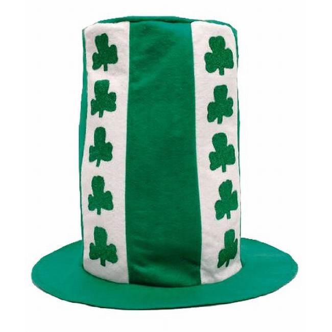 Shamrock Hat w/White Shamrocks: Party at Lewis Elegant Party Supplies ...