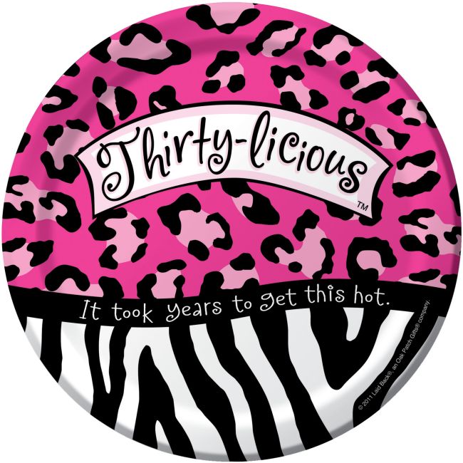 Thirty-Licious 7-inch Plates: Party at Lewis Elegant Party Supplies ...