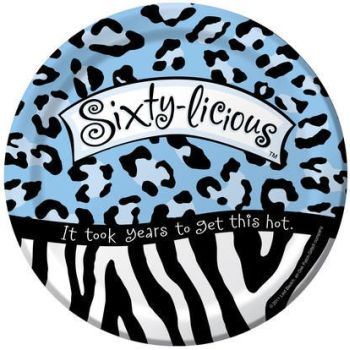 Sixty-Licious 7-inch Plates: Party at Lewis Elegant Party Supplies ...