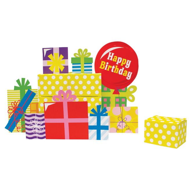 Pile of Presents Birthday Centerpiece: Party at Lewis Elegant Party ...