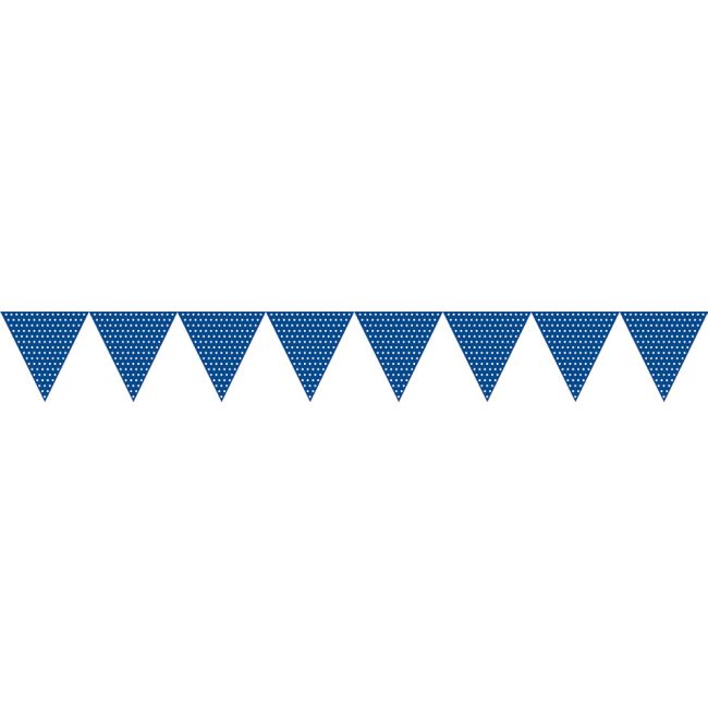 Blue w/Dots Paper Flag Banner: Party at Lewis Elegant Party Supplies ...