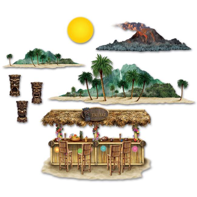 Tiki Bar & Island Props: Party at Lewis Elegant Party Supplies, Plastic ...