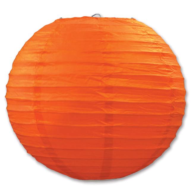 Orange Paper Lanterns 9.5-inch: Party at Lewis Elegant Party Supplies ...