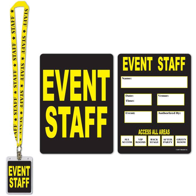 Event Staff Party Pass: Party at Lewis Elegant Party Supplies, Plastic ...