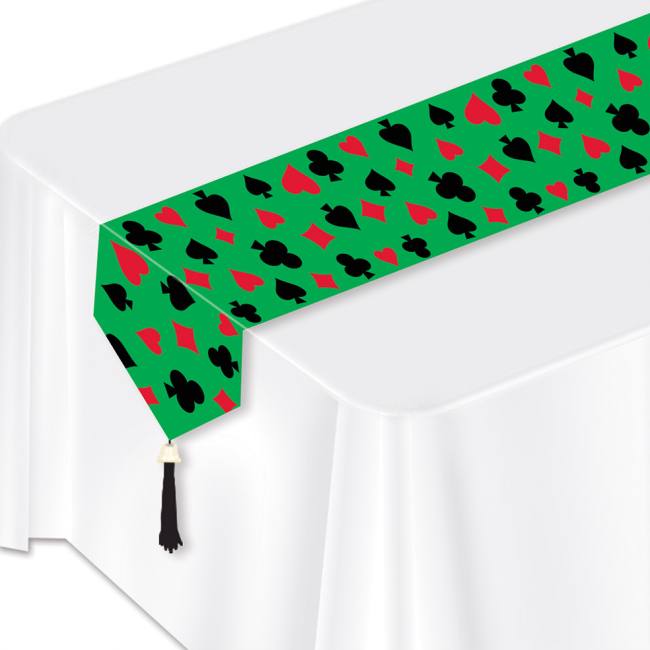 Printed Casino Laminated Paper Table Runner: Party at Lewis Elegant ...