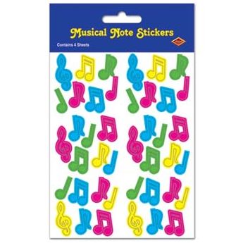 Neon Musical Notes Stickers: Party at Lewis Elegant Party Supplies ...