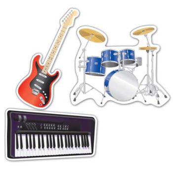 Musical Instrument Cutouts: Party at Lewis Elegant Party Supplies ...