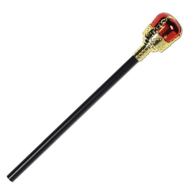 King Scepter Middle Ages 66" Royal Scepter, Queen Staff, Red Gold