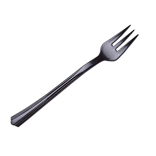 Mini Black Plastic Tasting Fork: Party at Lewis Elegant Party Supplies ...