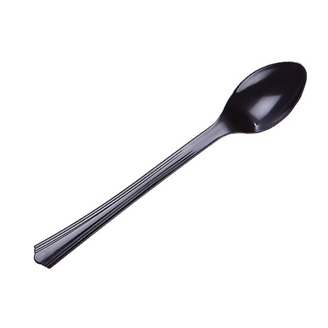 Mini Black Plastic Tasting Spoon: Party at Lewis Elegant Party Supplies ...