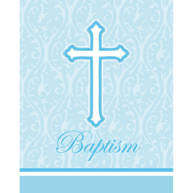 Faith Blue Baptism Invitations: Party at Lewis Elegant Party Supplies ...