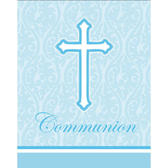 Faith Blue Communion Invitations: Party at Lewis Elegant Party Supplies ...