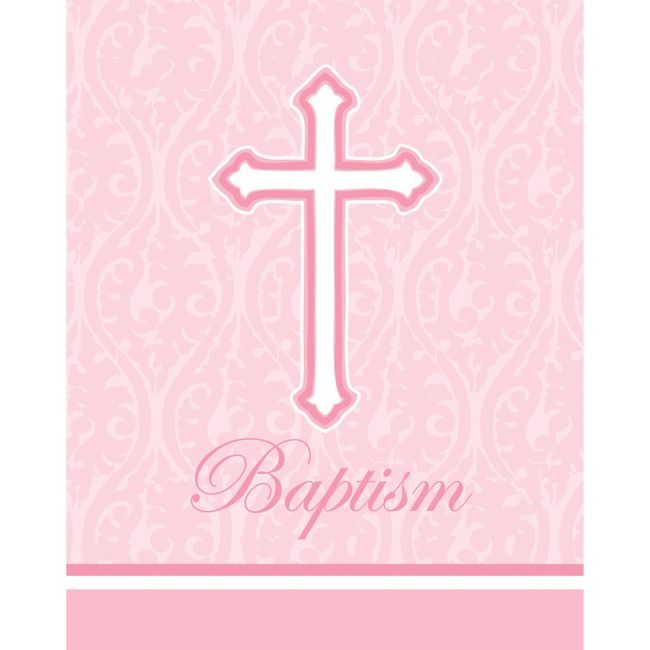 Faith Pink Baptism Invitations: Party at Lewis Elegant Party Supplies ...