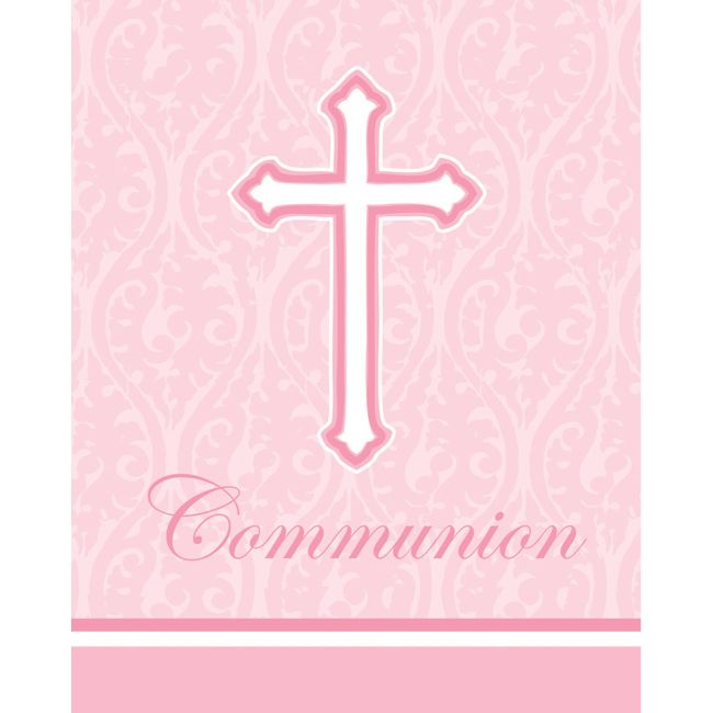 Faith Pink Communion Invitations: Party at Lewis Elegant Party Supplies ...