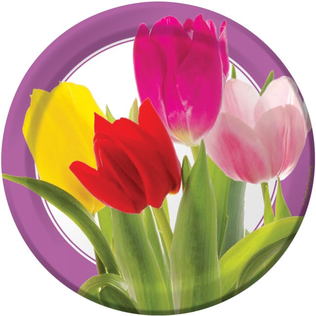 Tulip Joy 7-inch Plates: Party at Lewis Elegant Party Supplies, Plastic ...