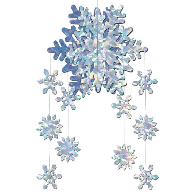 3-D Snowflake Mobil: Party at Lewis Elegant Party Supplies, Plastic ...