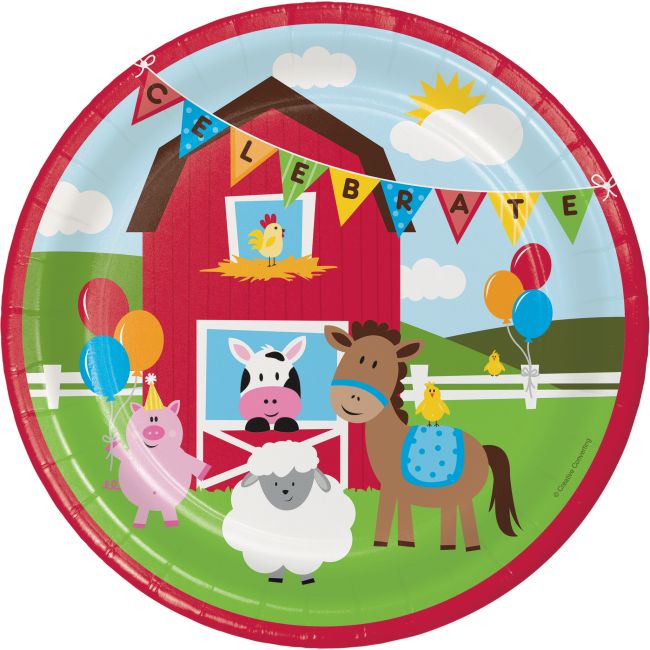Farmhouse Fun 9-inch Plates: Party at Lewis Elegant Party Supplies ...