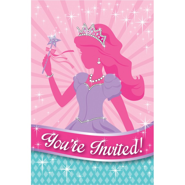 Princess Party Foil Postcard Invitations: Party at Lewis Elegant Party ...