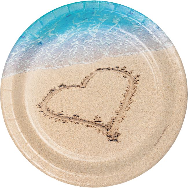 Beach Love 7-inch Plates: Party at Lewis Elegant Party Supplies ...
