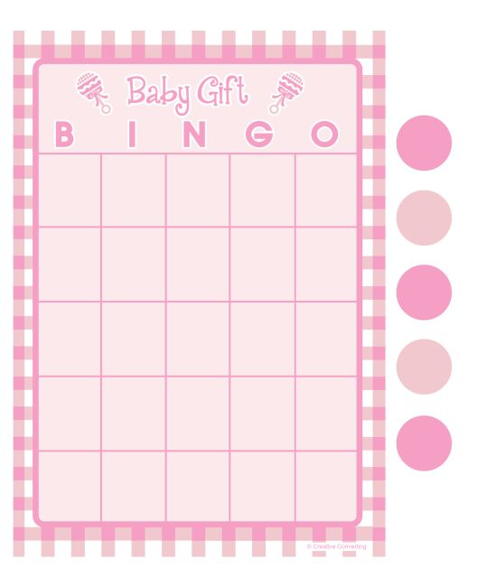 Sweet Baby Feet Pink Bingo Game: Party at Lewis Elegant Party Supplies ...