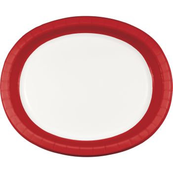 Coordinate 12-inch Oval Paper Plates, Red: Party at Lewis Elegant Party ...