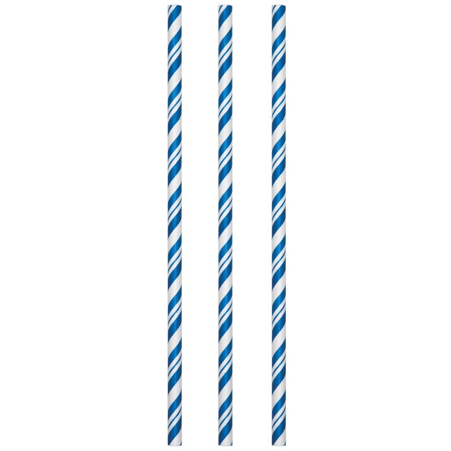 Blue & White Stripe Paper Straws: Party at Lewis Elegant Party Supplies ...