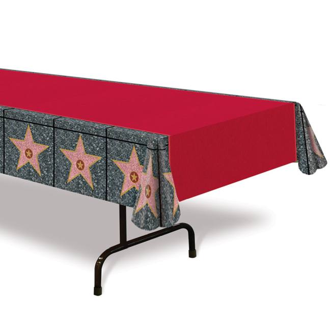 Red Carpet Star Plastic Tablecloth: Party at Lewis Elegant Party ...