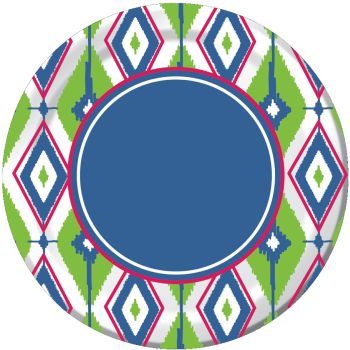 Diamond Ikat 10-inch Plates: Party at Lewis Elegant Party Supplies ...