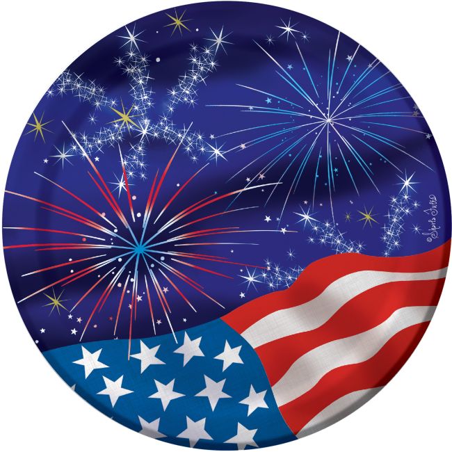 Fireworks 7-inch Plates: Party at Lewis Elegant Party Supplies, Plastic ...