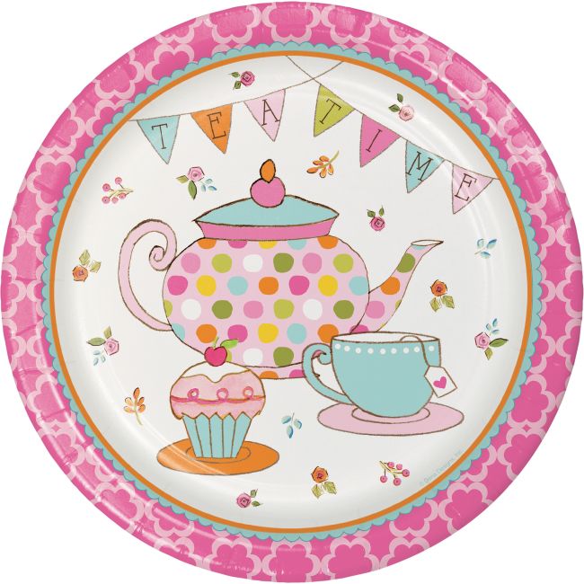 Tea Time 9-inch Plates: Party at Lewis Elegant Party Supplies, Plastic ...