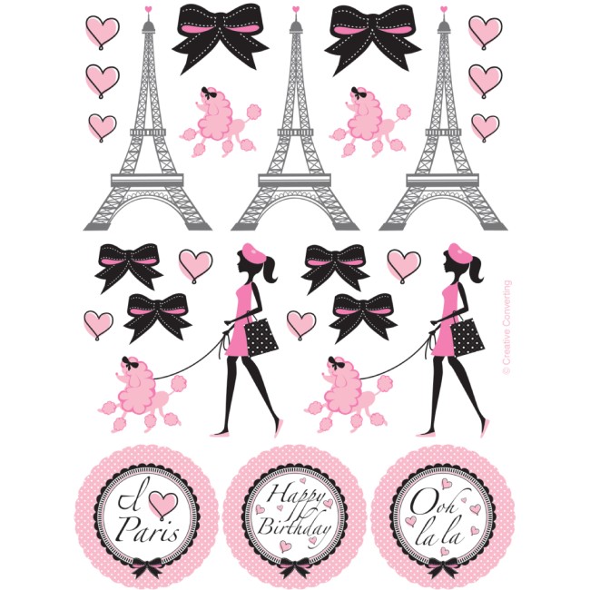 Party in Paris Value Stickers: Party at Lewis Elegant Party Supplies ...