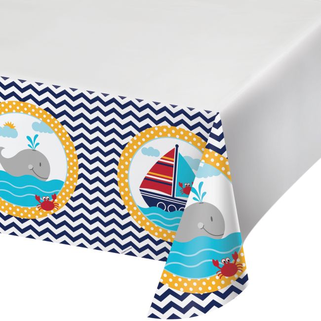 Ahoy Matey Nautical Plastic Tablecloth: Party at Lewis Elegant Party ...