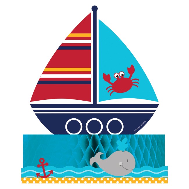 Ahoy Matey Nautical Honeycomb Centerpiece: Party at Lewis Elegant Party ...