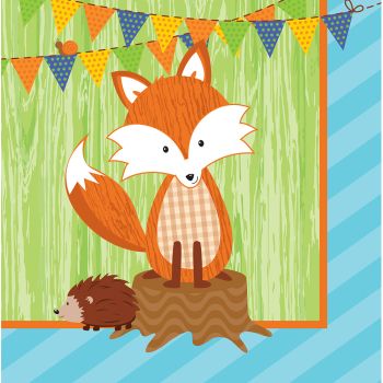 Forest Fox Lunch Napkins: Party at Lewis Elegant Party Supplies ...
