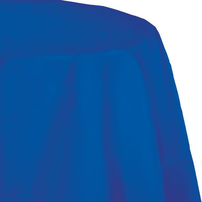 Cobalt Blue 2/Ply Poly Paper Round Tablecloth: Party at Lewis Elegant ...