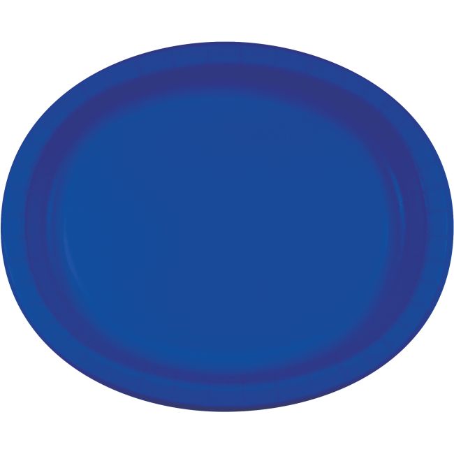 Cobalt Blue Sturdy Style 12-inch Oval Paper Plates: Party at Lewis ...