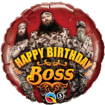 Duck Dynasty Happy Birthday Boss Foil Balloon: Party at Lewis Elegant ...