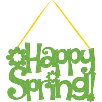 Happy Spring Glitter Sign: Party at Lewis Elegant Party Supplies ...